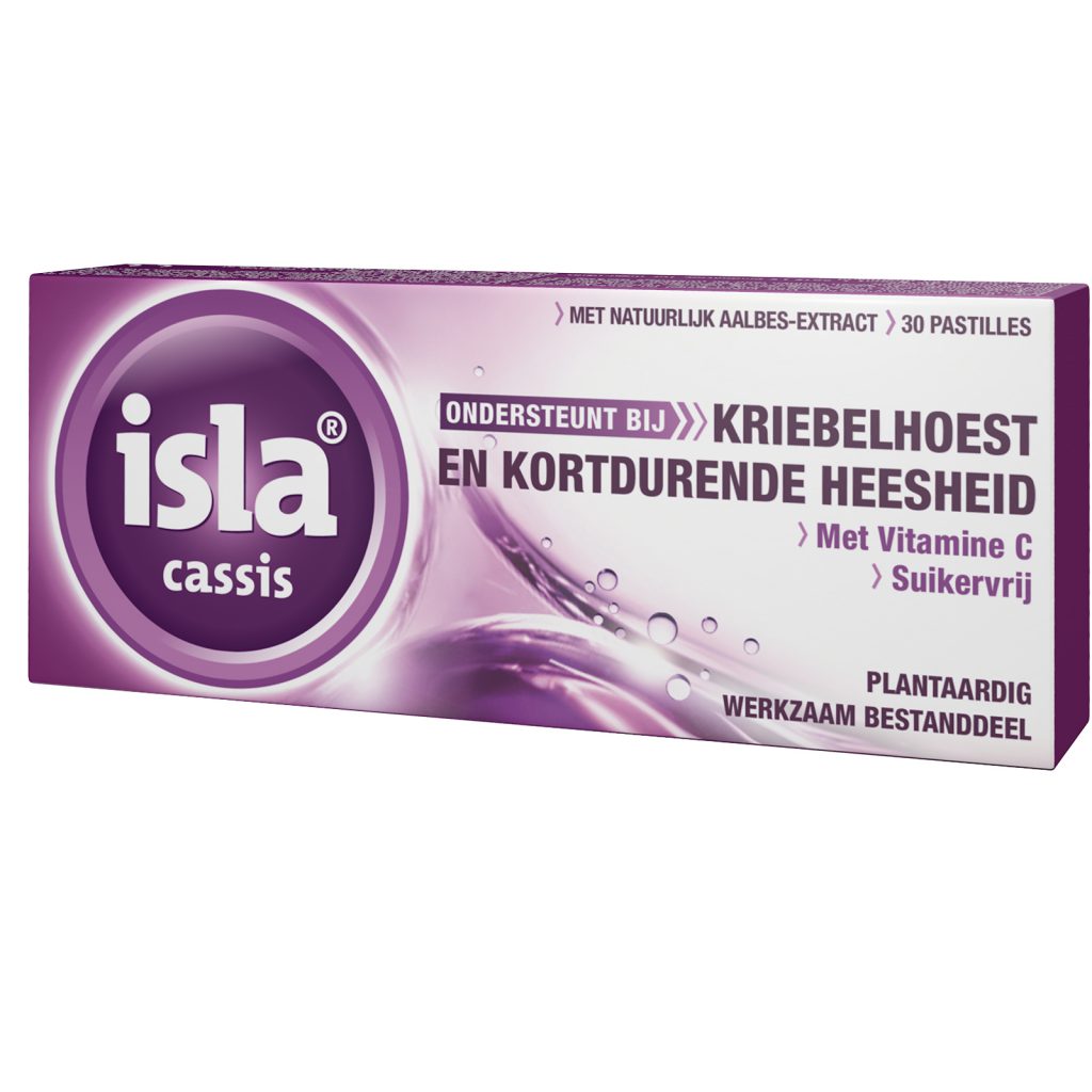 Isla Cassis 30 keelpastilles - kriebelhoest en heesheid - SomnoShop.eu
