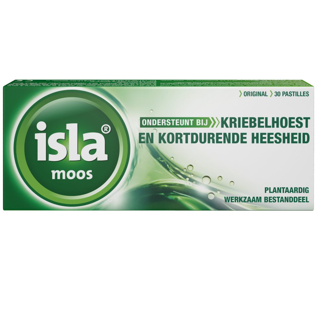 Isla Moos 30 keelpastilles tegen kriebelhoest en heesheid - SomnoShop.eu